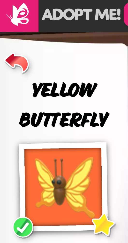 Yellow Butterfly Adopt Me