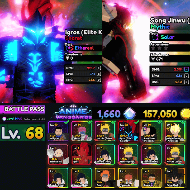 ID427 Igris Ethereal Evo,Song Jinwu Solar EvoAnime Vanguards - Full ...