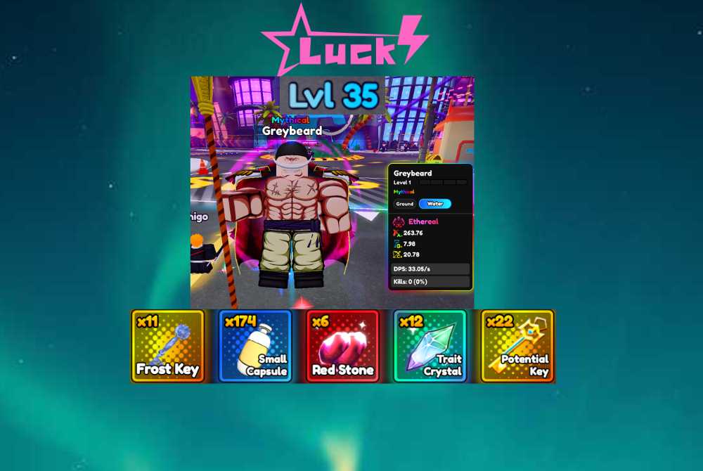 ID5 Anime Reborn | Greybeard ( Trait Ethereal ) - 11 Frost Key + 22 ...