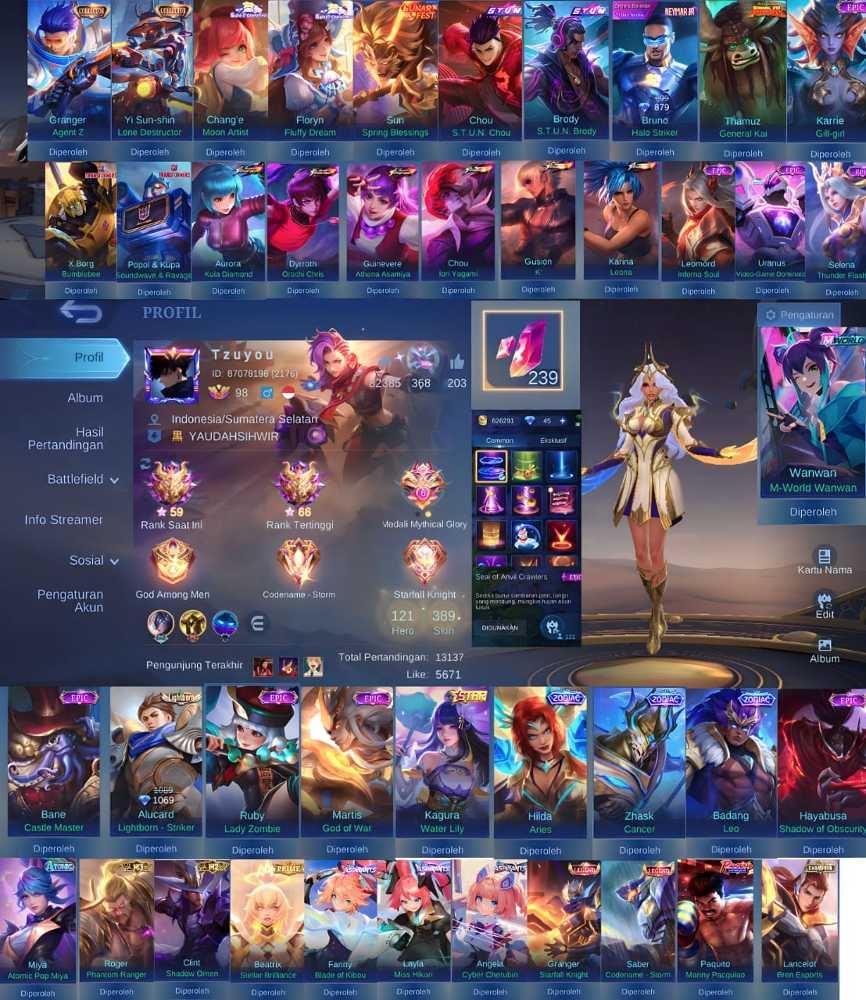389 SKINS, 2 LEGENDS, 3 COLLECTORS, FULL KOF AND 239 MAGIC CORE FOR GET ...