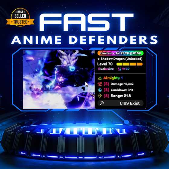 Anime Defenders - Shadow Dragon (Unlocked) (Almighty 1) SSS
