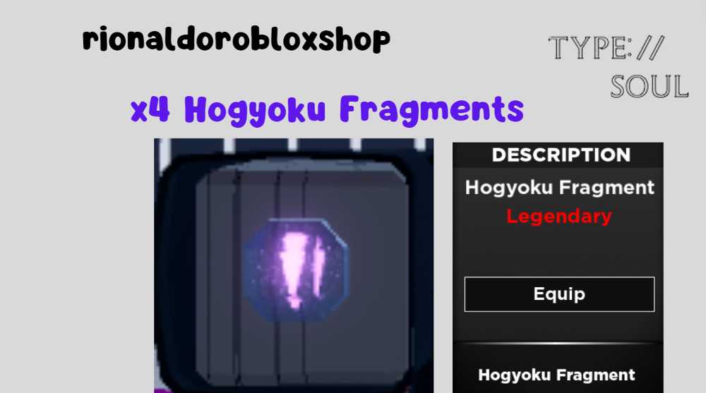 4 Hogyoku Fragments |TYPE SOUL