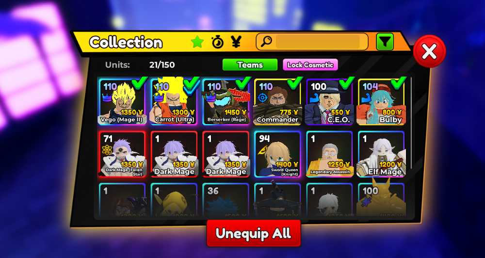 Anime Adventures Carrot Unique - Vego Unique - Berserker Unique , 3 ...