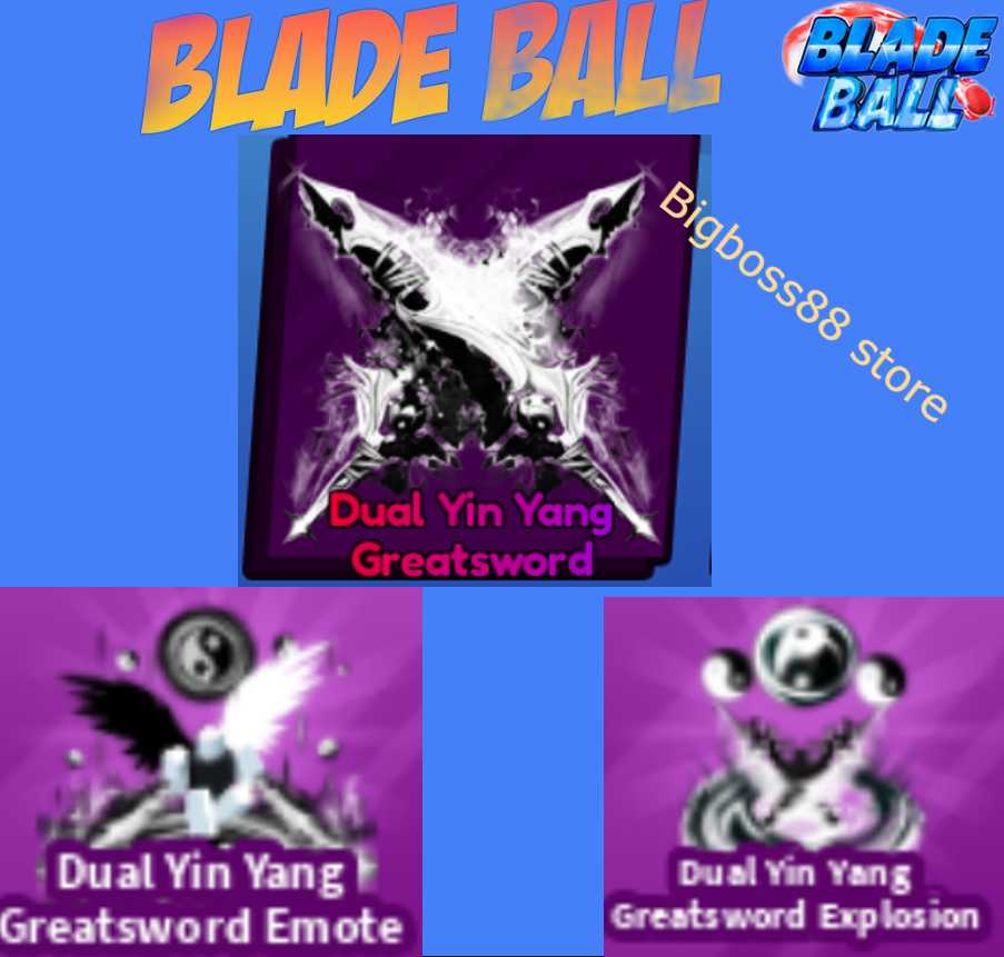 Dual Yin Yang Greatsword Full set - Blade Ball