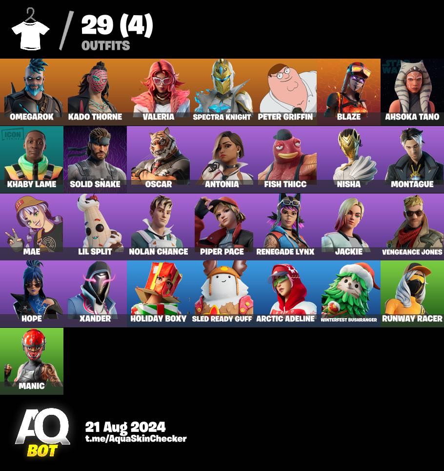 ⭐29 SKINS⭐14 MAX STYLES⭐Xander⭐Renegade Lynx⭐Blaze⭐Khaby Lame⭐Solid ...