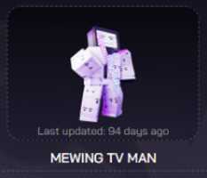 MEWING TV MAN - [TOILET TOWER DEFENSE - TTD - ROBLOX]1