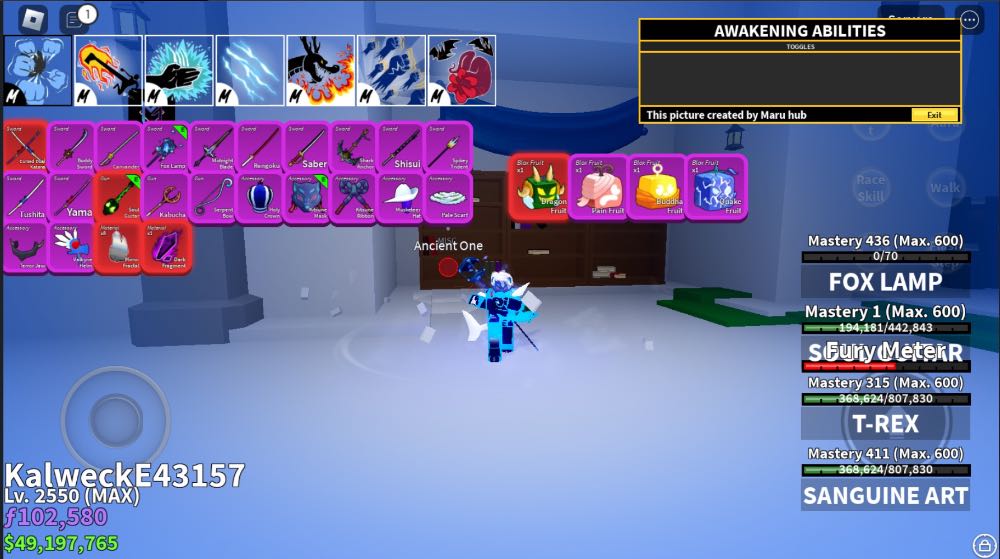 [SALE️] New Fighting Styles| Bloxfruit Account Lv.2550️| Shark V4(Tier ...