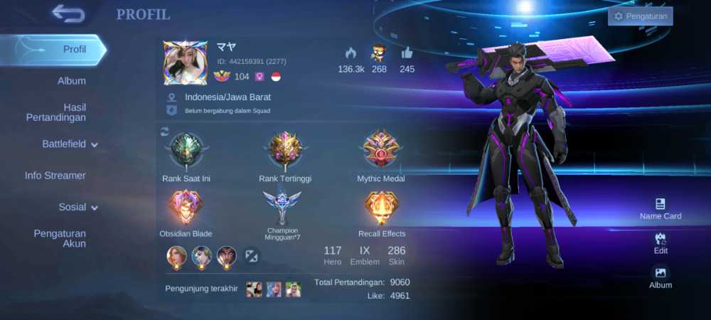 Hero max emblem max skin 286 legend alu star anuel haya 9 zodiak recel ...
