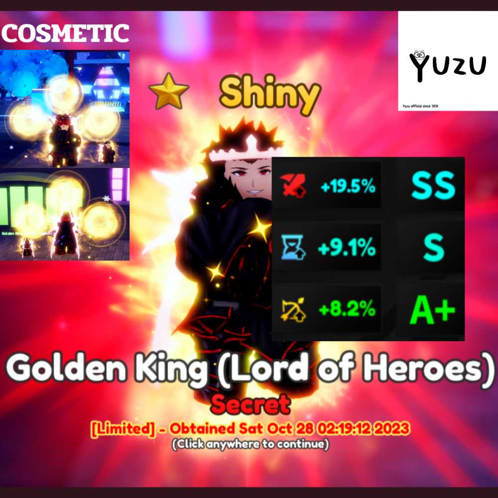 ONLINE=INSTANT DELIVERY : SHINY GILGAMESH (GOLDEN KING GOOD STATS ...