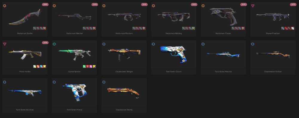 15 SKINS+NOCTURNUM(CLASSIC+PHANTOM+MARSHAL+BULLDOG+SCYTHE)+REAVER ...