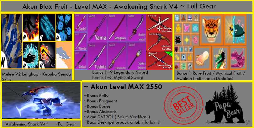 SHARK V4 Full Gear Tier 10 - DOUGHV2 - GH - CDK - DARKDAGGER - RAINBOW ...