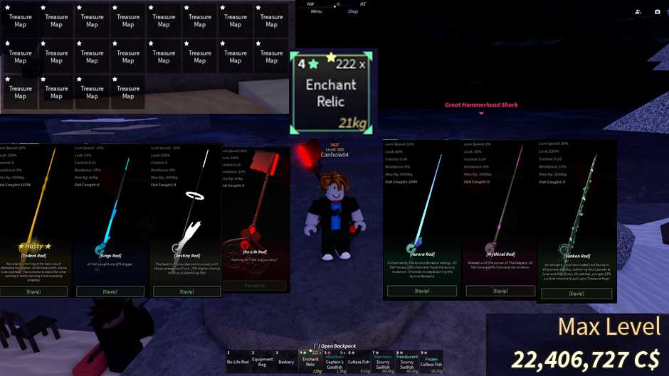 ️Great Deal⭐No-life Rod+ Rod of the Depths + 5More Rod + 22M C$ | FISCH ...