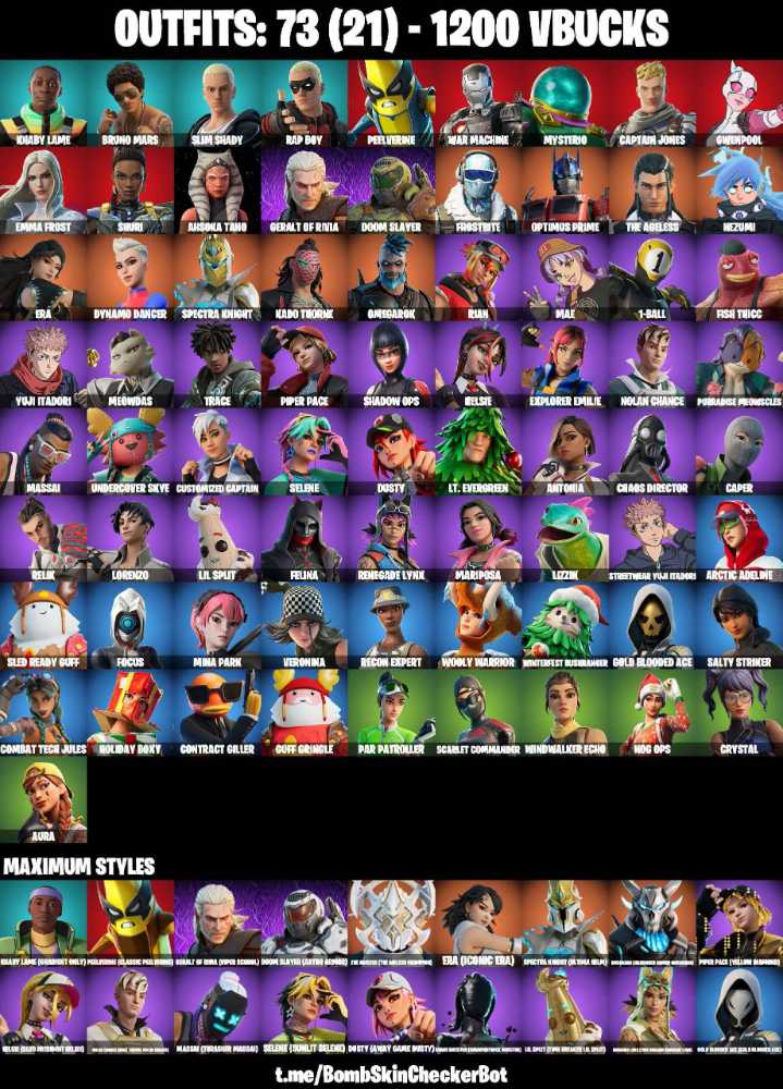 73 SKINS - DUSTY - HELSIE - SHADOW OPS - STAR WAND - VISION - ICE ...