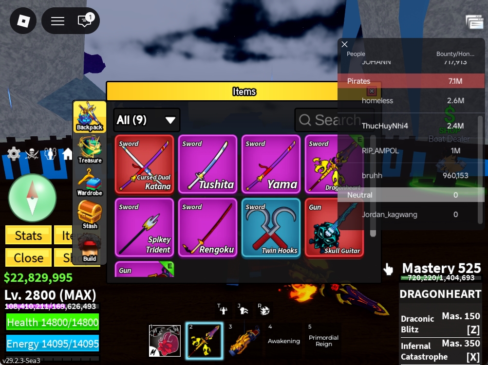 ID 487:LV 2800+Sanguine Art+CDK+SG Dragon Heart + Dragon Storm RACE ...