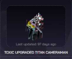 TOXIC UPGRADED TITAN CAMERAMAN - [TOILET TOWER DEFENSE - TTD - ROBLOX]