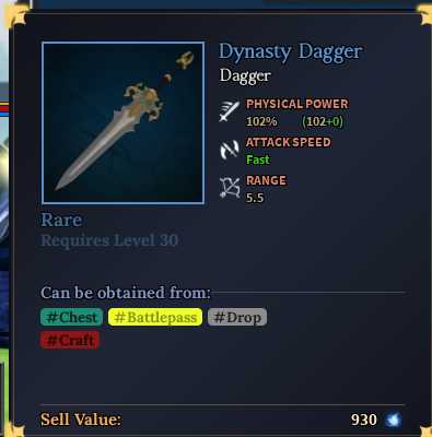 Devas Of Creation Dynasty Dagger