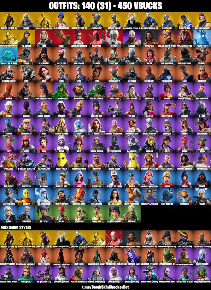 140 SKINS+TAKE THE L+THE REAPER+OMEGA(STAGE 5)+ELITE AGENT+ROYALE ...