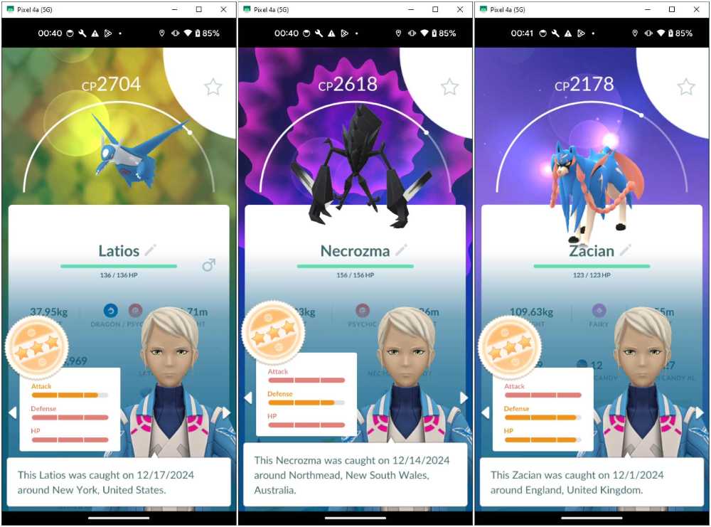 102# Shiny NECROZMA, PALKIA, LATIOS, 98IVs ZACIAN, NECROZMA, LATIOS, 3 Perfect Hatched, Wilde ...