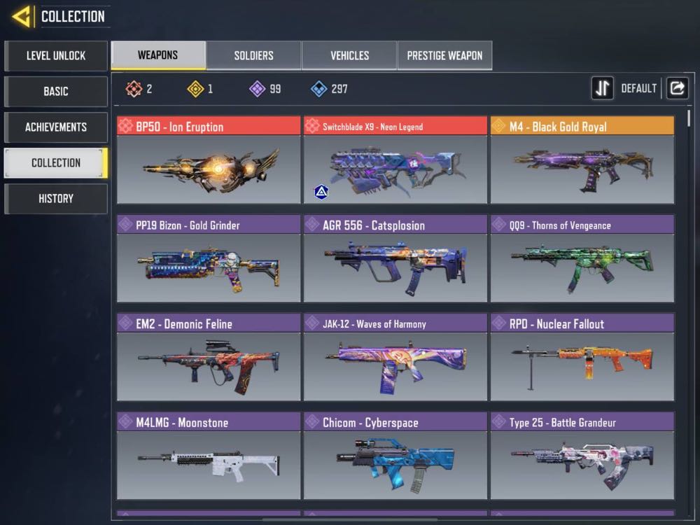 AFFORDABLE ACCOUNT (20% OFF) : 2 Mythics + 1 Legendary (BP-50 + Switchblade = both full draw ...