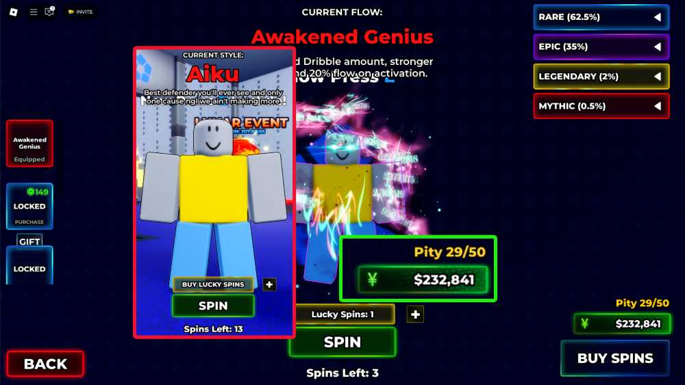 2 Mythic: Aiku + Awakened Genius | 232K CASH$ | Blue Lock: Rivals ...