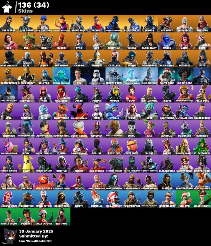 (PC/PSN/XBOX) 136 Skins- Season 3 Max- The Reaper+ Fishstick + Take The ...