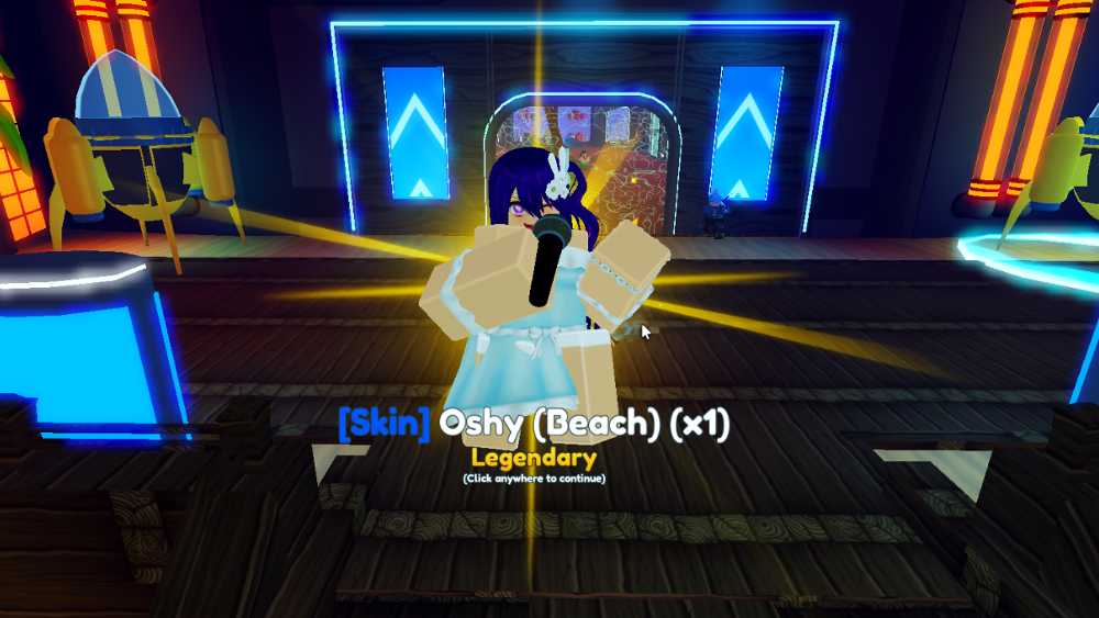 Skin Legendary Oshy (Beach) Anime Adventure