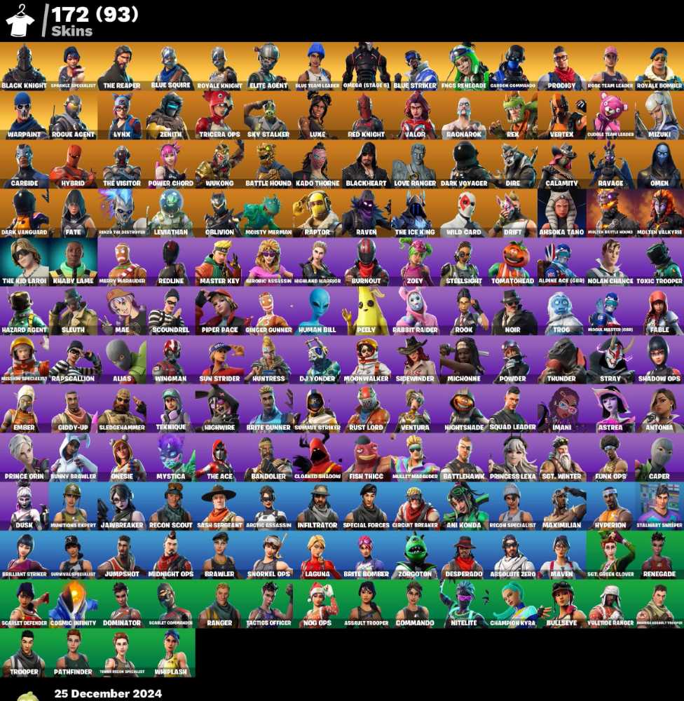 172 SKINS OG RAIDERS REVENGE BLACK KNIGHT THE REAPER THE REAPER OMEGA ...