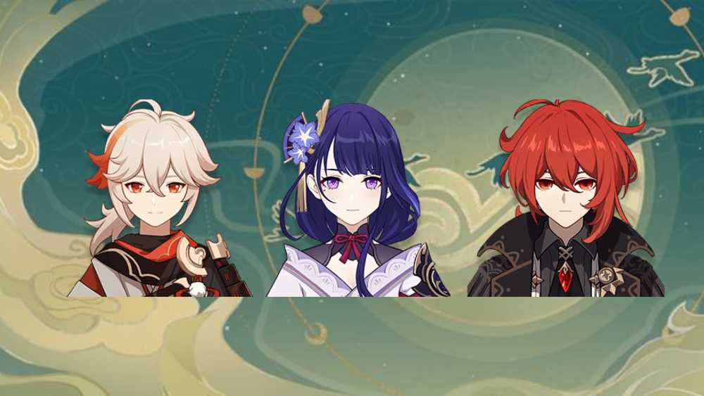 Asia Ar10 Kazuha + Raiden Shogun + Diluc