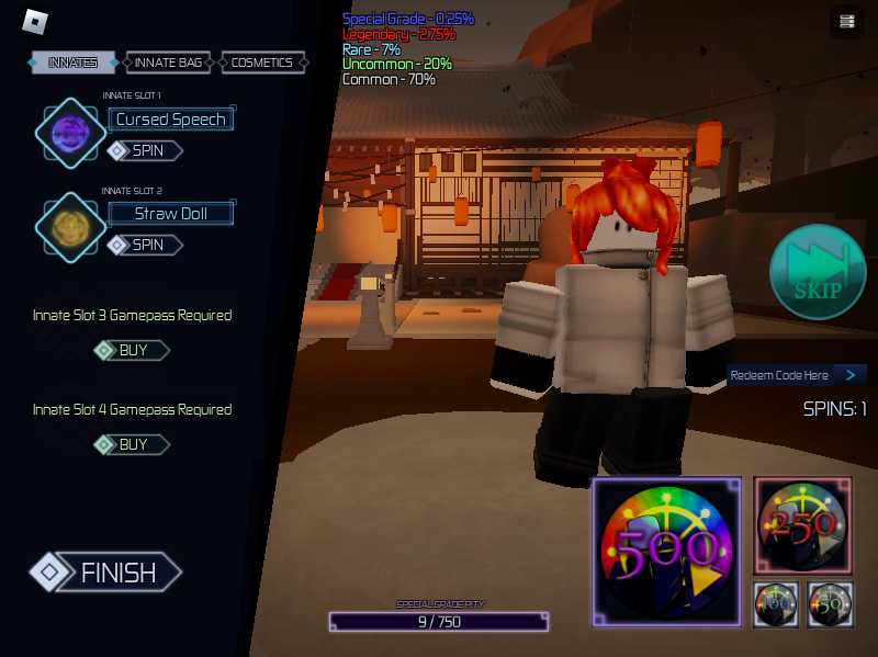 JUJUTSU INFINITE | MAXLEVEL 420 | 77M CASH | cursed speech + Straw doll ...