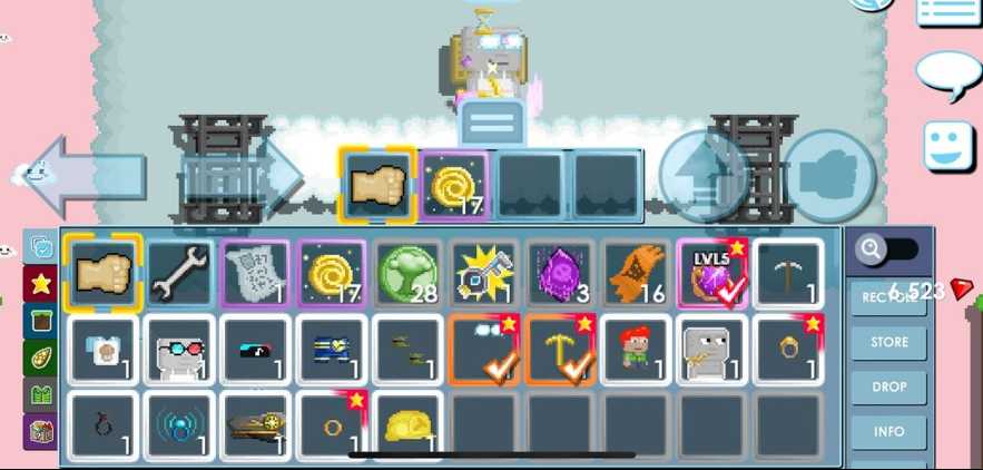 [Growtopia - Cheapest] Golden Pickaxe Focus Eyes 5 lvl purple ances 28 ...