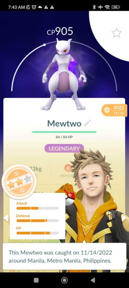 Pokemon Go Level 40 Shadow Mewtwo