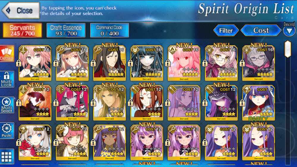[NA] Fate Grand Order FGO Starter Account 7 SSR Archetype: Earth ...
