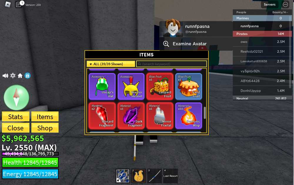 Blox Fruits leopard inventory+2550lv