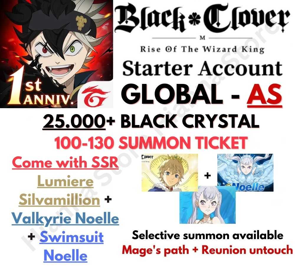 ⭐AS-Global⭐ Lumiere + Valkyrie Noelle + Swimsuit Noelle + 25000 Black ...