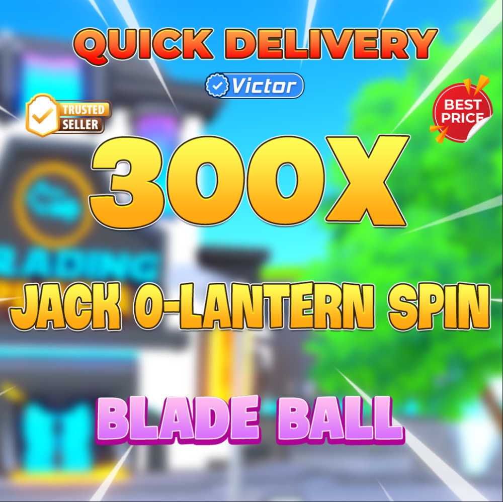 LIMITED - Blade Ball Jack O-Lantern Spin 300x【23970R】- Instant Delivery