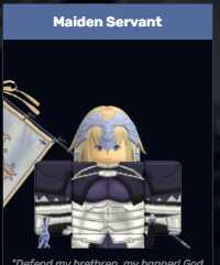 Maiden Servant (Jeanne d'Arc) - [ALL STAR TOWER DEFENSE (ASTD) - ROBLOX]