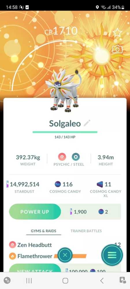 Pokemon Go Solgaleo Special Sun Background Fast Delivery Read Description