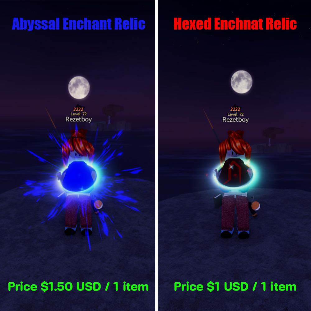 Fisch | Abyssal Enchant Relic & Hexed Enchant Relic Set 2in1 [Fast Delivery]