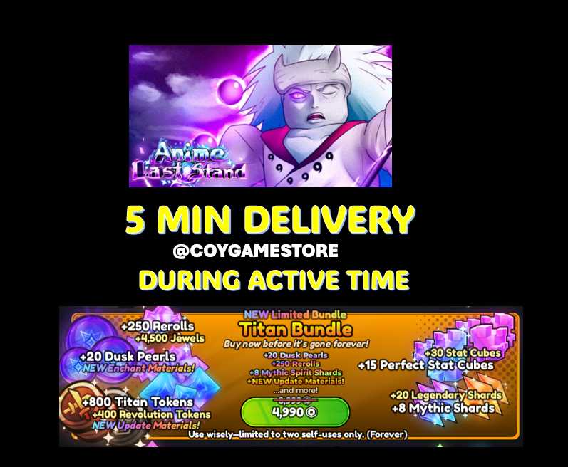 (INSTANT DELIVERY) Anime Last Stand Titan Bundle