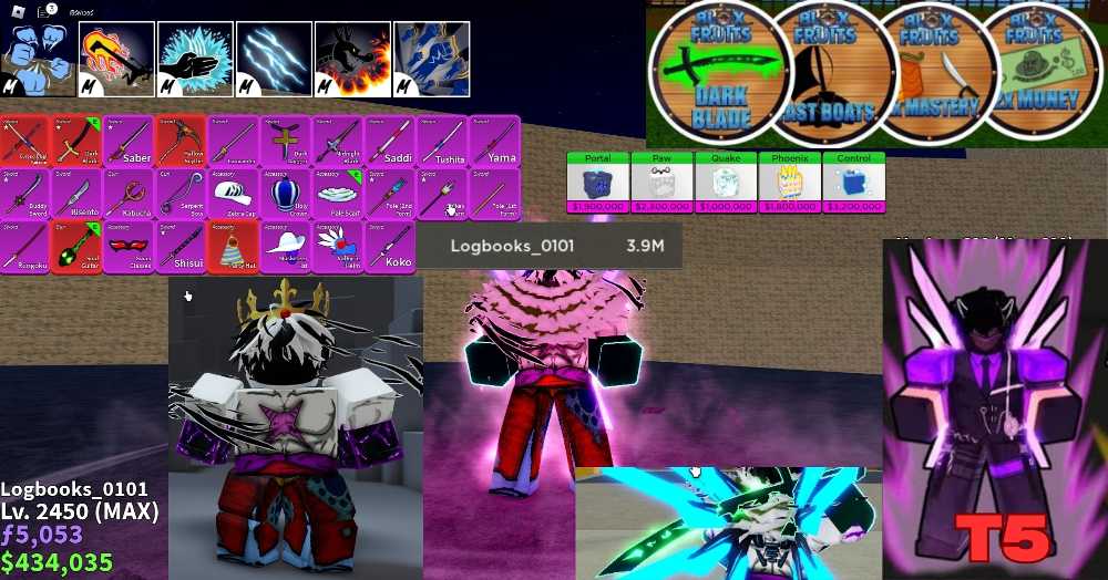 Cyborg V4 tier 5 Lv:2450 Max. Drak blade I Cursed Dual Katana I Hallow ...