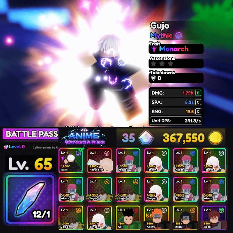 ID667 New: Gujo Monarch 0.1%Anime Vanguards - Full Unverified - Instant ...