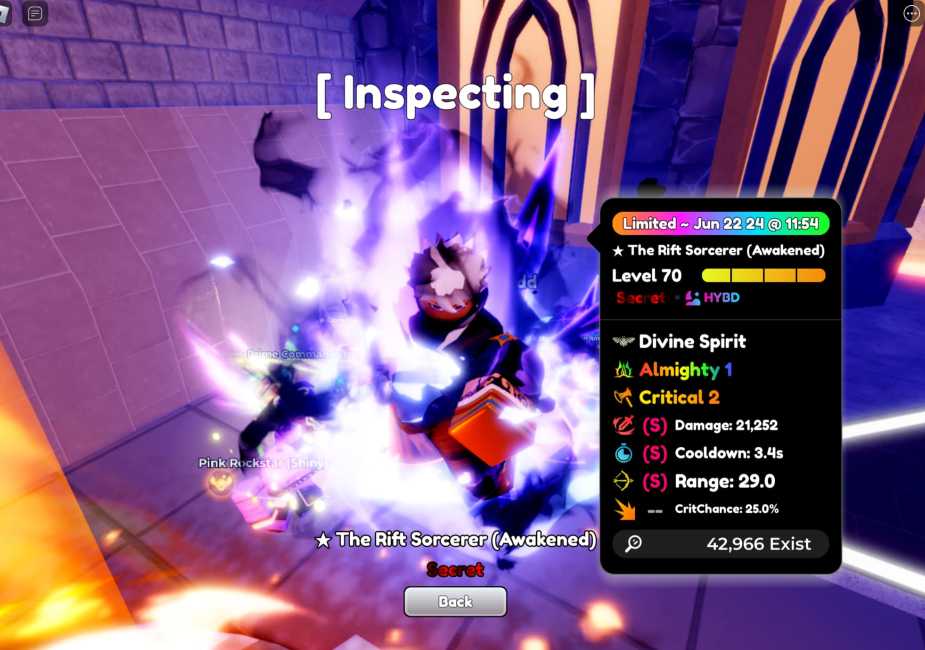 Anime defenders | Double trait The Rift Sorcerer Almighty + Crit 2 (GOJO)