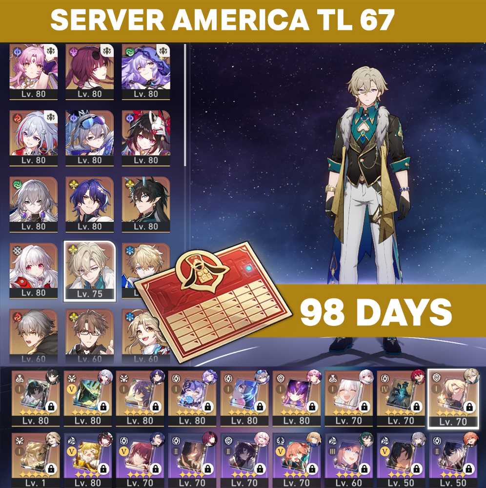 ⭐️SERVER AMERICA (NOT ASIA) TL 67 ⭐️ Fu Xuan + Kafka + Black Swan ...