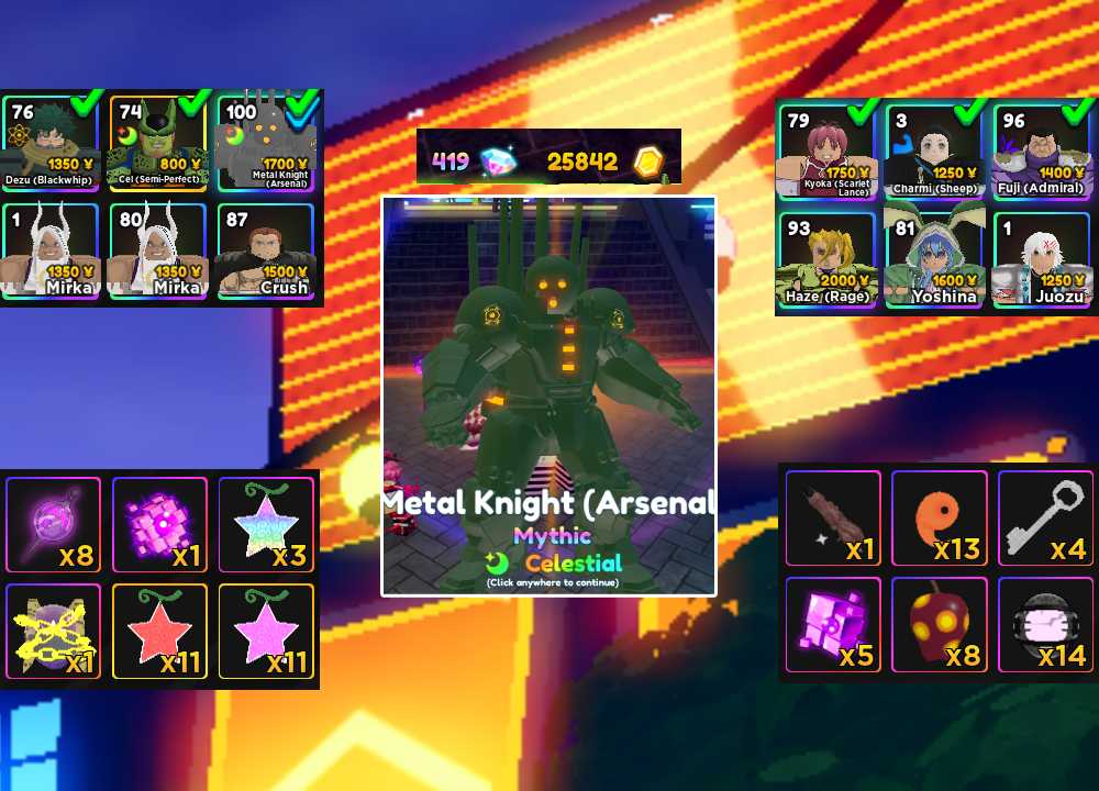 [Metal knight celestial]Anime Adventures| 11 Mythic Units | Unverified ...