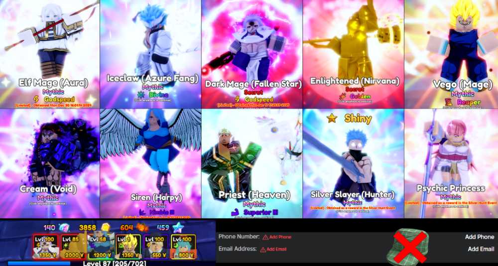 Anime Adventures (Meta) Godspeed Dark Mage (Fallen Star) Roblox 45