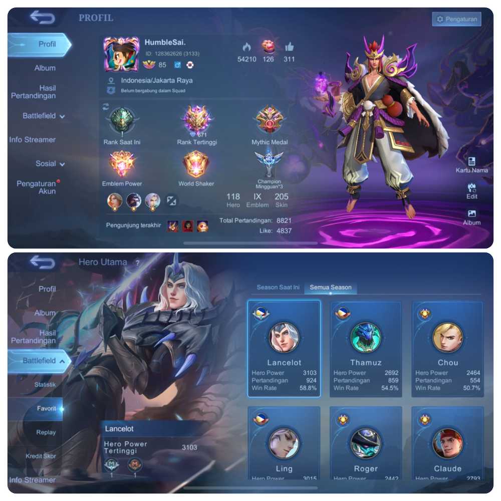205 Skins. Max heroes and emblems. Collector Valir. 5 epic limited ...