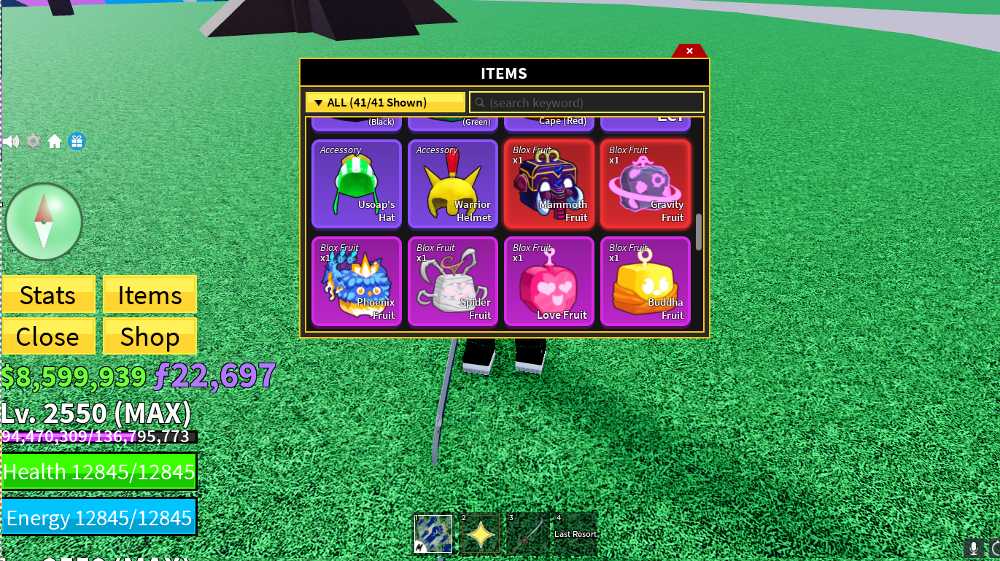 Blox Fruits / Mammoth-Gravity INVENTORY / 8m Beli / 22k Fragments ...