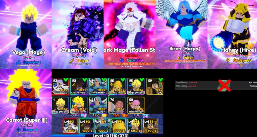 Anime Adventures (Meta) Dark Mage (Fallen Star) Roblox 7