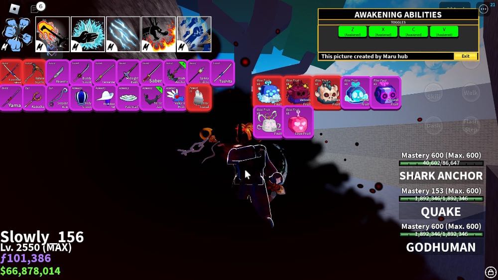 Blox Fruits | Ghoul V4 T10 | Shark Anchor | Hallow Scythe | Cursed dual ...