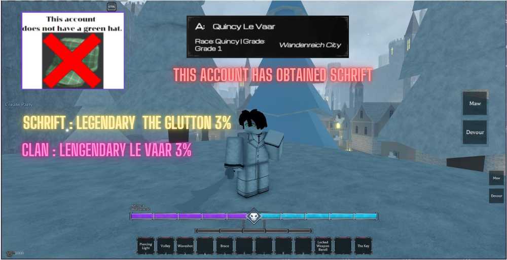 Quincy Grade 1 | Schrift Legendary The Glutton | Clan Legendary Le Vaar ...